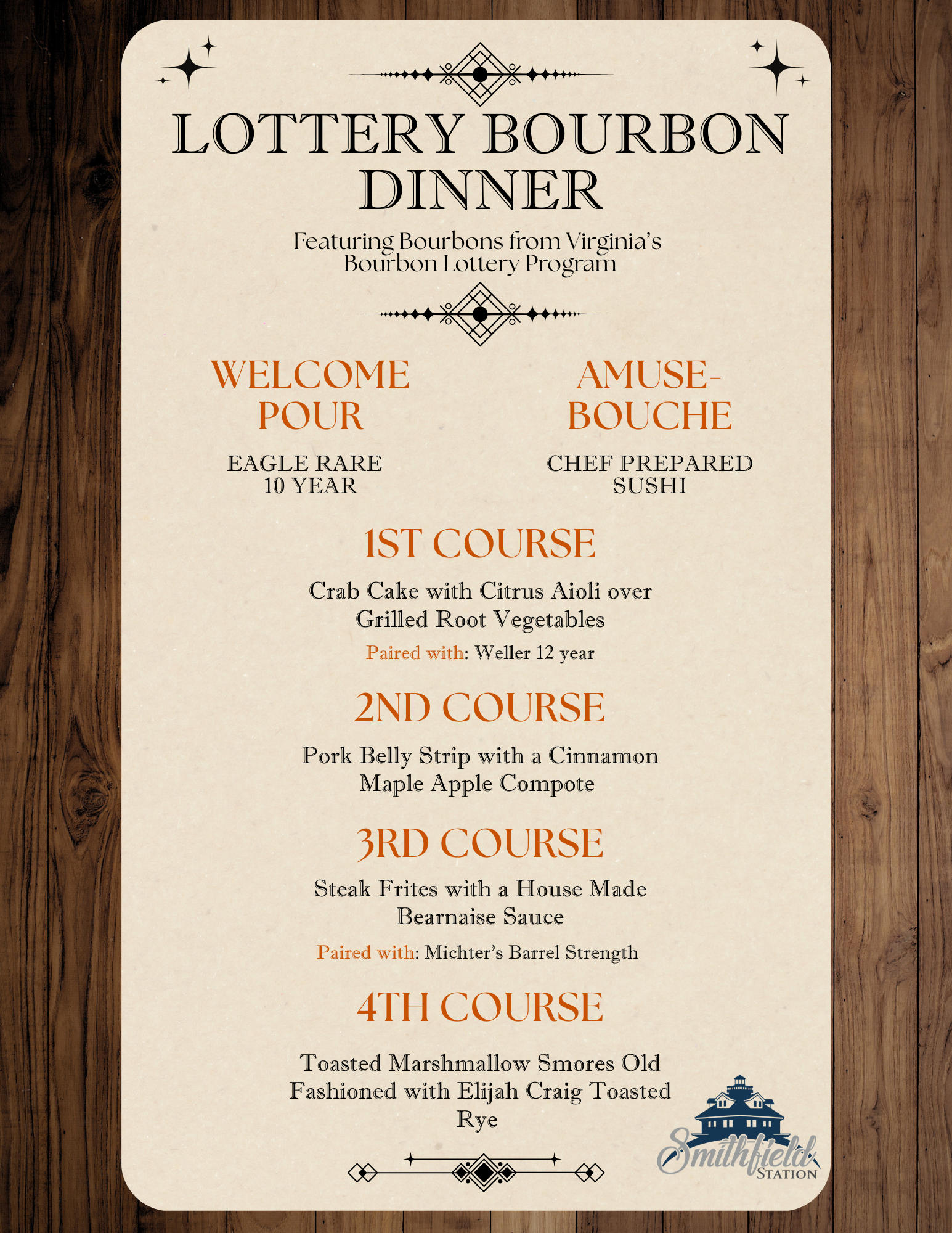 Virginia Lottery Bourbon Dinner - Events